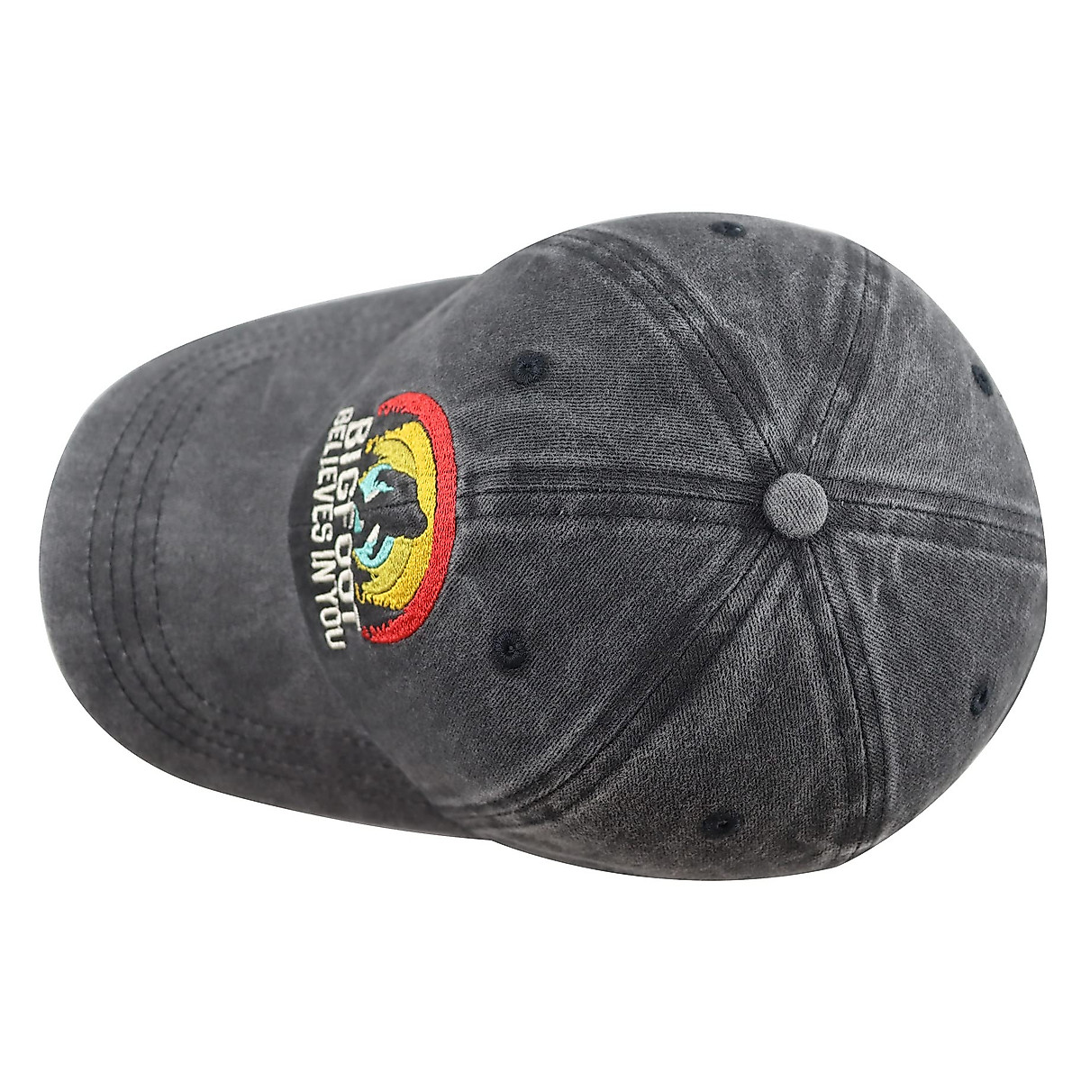 Sasquatch Gifts for Men Women, Funny Forest Bigfoot Believes in You Hat, Adjustable Washed Cotton Embroidered Wild Big Foot Baseball Cap, Birthday Gift for Sasquatch Lovers Outdoor Camping Hunting