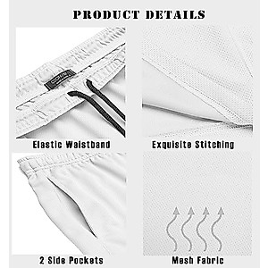 COOFANDY Men's 3 Pack Gym Workout Shorts Mesh Weightlifting Squatting Pants Training Bodybuilding Jogger with Pocket,Light Blue/White/Dark Grey,Medium