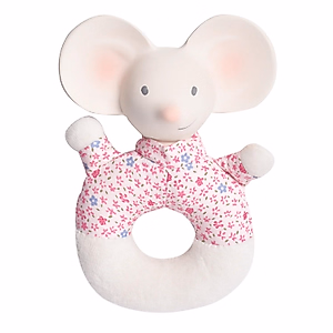Tikiri Meiya The Mouse Soft Rattle with Rubber Head (Pink)