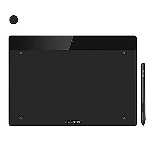 XPPen Deco Fun L Graphic Drawing Tablets 10x6 Inches Digital Drawing Pad Art Tablet with 8192 Levels of Pressure Battery-Free Stylus for Digital Drawing, Animation, Online Teaching(Black)