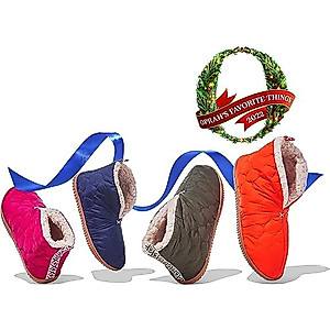 Dearfoams Women's Indoor/Outdoor Warm Up Bootie Slipper, PAVEMENT, Large