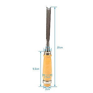 Wood Chisel Tool Set, 12pcs Woodworking Chisels Wood Carving Tools Trimming Down Wood Woodworking Lathe Gouges Tools with Roll-Up Carrying Case for Carpenter Craftsman,6mm (1/4"), 12mm (1/2")