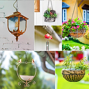 RIFNY Hanging Chains with Hooks, 10 Pieces 19 Inch Black Chain for Hanging Bird Feeders Planters Baskets Billboards Lanterns Wind Chimes Ornaments Outdoor/Indoor Use（19inch 10pcs