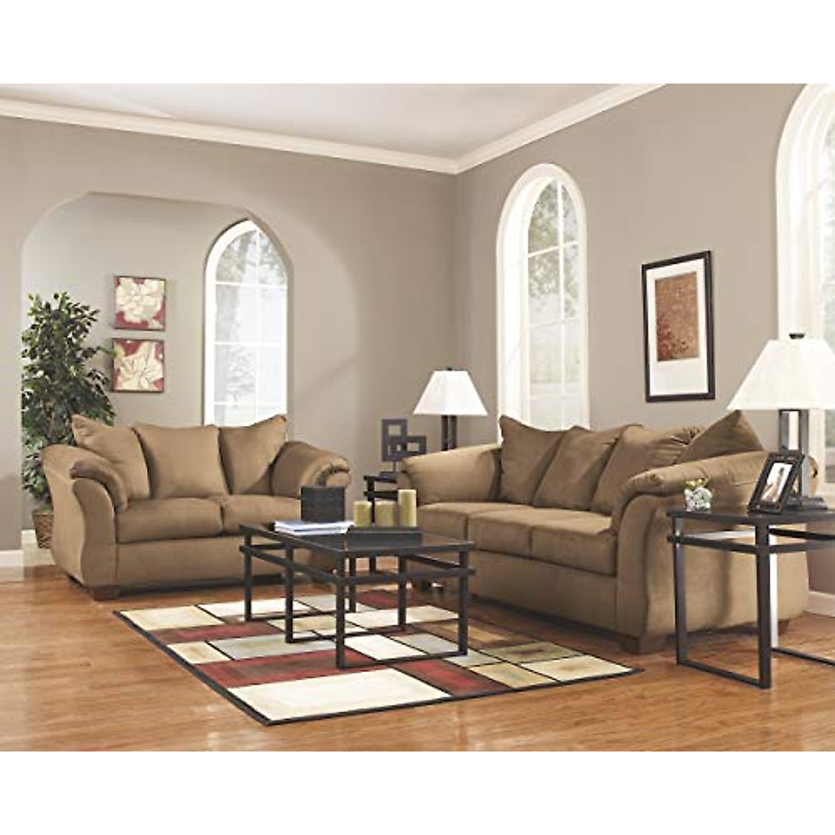 Signature Design by Ashley Darcy Casual Plush Loveseat, Brown