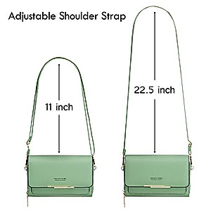 Roulens Small Crossbody Bag for Women,Cell Phone Purse Women's Shoulder Handbags Wallet Purse with Credit Card Slots
