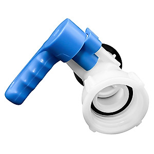 Tote Tank Adapter DN40 Set of 2, Muasopst 1000L IBC Butterfly Valve Switch 62mm Adapter Drain Adapters for IBC Water Container