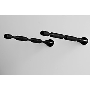 VintageView Vino Pins - 3 Bottle Wall Mounted Wine Bottle Rack (Anodized Black) - Stylish Modern Wine Storage with Label Forward Design