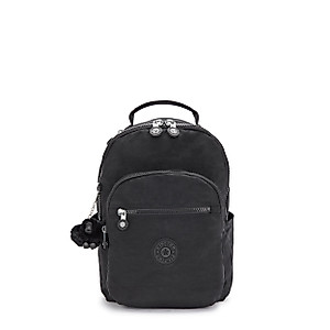 Kipling Women's Seoul Small Backpack, Durable, Padded Shoulder Straps with Tablet Sleeve, School Bag, Black Noir