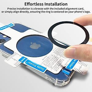 Aothey Universal Metal Rings Sticker Compatible with Magsafe Ultra-Thin(0.2mm) - 6 PCS