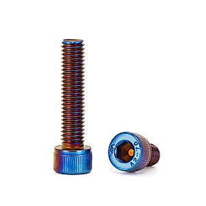 5pcs 304 Stainless Steel Burnt Titanium Plated Colored Fixing Bolts,for Electrical Accessories Machinery and Equipment Household Appliances Etc.M5x8mm.
