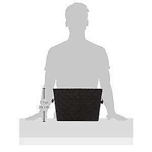 Whitmor Woven Strap Tote Black