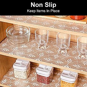 Cooyes Shelf Liner Drawer Liners, Shelf Liners for Kitchen Cabinets, Non-Adhesive Cabinet Liner, EVA Waterproof Non-Slip Refrigerator Liners for Kitchen Drawers (Transparent, 11.8 in x 9.9ft)