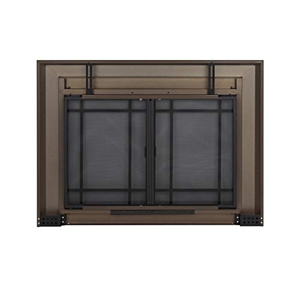 Pleasant Hearth EN-5500 Pleasant Hearth Enfield Glass Firescreen, Small, Burnished Bronze