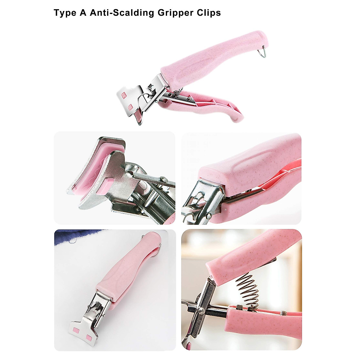 SPTECHMAKE Stainless Steel Anti-Scalding Dish Plate Gripper Clips Tongs Clamp Holder for Moving Hot Plate or Bowls with Food Out from Instant Pot Microwave Oven (2Pack)