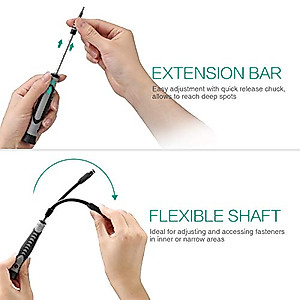 ORIA Precision Screwdriver Set, New Version 130 in 1 Screwdriver Kit with 120 Screwdriver Bits(117 PCS 28mm, 3 PCS 35mm), Repair Tool Kit with Magnetizer for Smart Phone, Household Appliances