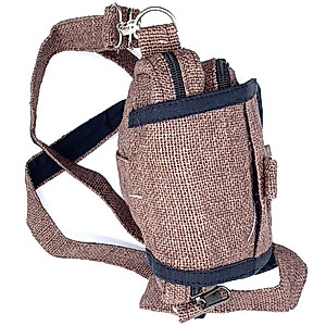 Unique design four pocket Hemp Hobo Passport crossbody bag Hippie Bag Festival Bag Travel Bag 100% Himalaya Hemp FAIR TRADE | Handmade with Love