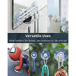 Pawfly 30 Pcs Suction Cups 0.8 & 1.2 & 1.8 Inch Clear Plastic Suction Pads for Home Organization and Decoration Strong Adhesive Sucker Holders for Kitchen Bathroom Window and Glass Door