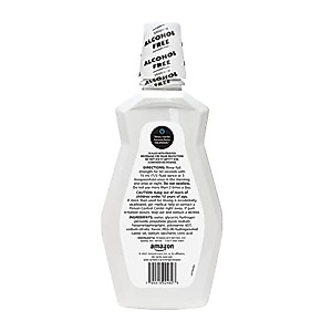 Amazon Basics Teeth Whitening Mouthwash, Alcohol-Free, Clean Mint, 32 Fluid Ounces, 1-Pack, Previously Solimo