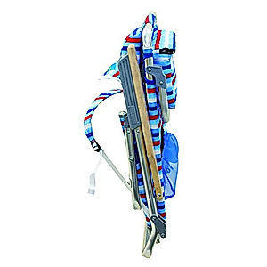 Tommy Bahama 5-Position Classic Lay Flat Folding Backpack Beach Chair, Aluminum , Red, White, and Blue Stripe