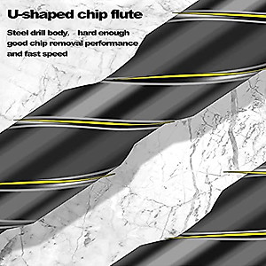 JOERIC Masonry Drill Bit Set, 10 Pieces Concrete Drill Bits Set Ceramic Drill Bit Carbide for Ceramic Tile, Plastic, Wall, Brick, Cement, Concrete, Wood with Size 5mm to12mm