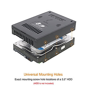 ICY DOCK 2.5 inch to 3.5 inch SATA HDD & SSD Mounting Kit for Internal 3.5" Drive Bay with Removable Cover | EZConvert Lite MB882SP-1S-2B