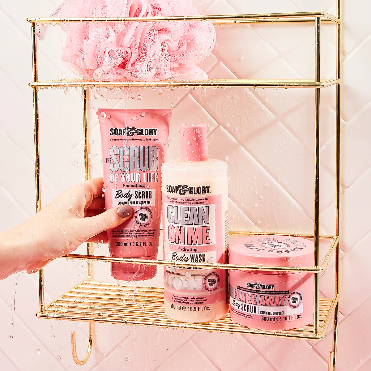 Soap & Glory Original Pink The Scrub Of Your Life Exfoliating Body Scrub - Smoothing & Buffing Body Scrub - Rose & Bergamot Body Polish - Brightening Body Scrub with Shea Butter & Vitamin E (200ml)