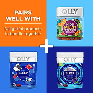 OLLY Kids Multivitamin Gummy Worms, Overall Health and Immune Support, Vitamins and Minerals A, C, D, E, Bs and Zinc, Chewable Supplement, Sour Fruit Punch, 45 Day Supply - 70 Count
