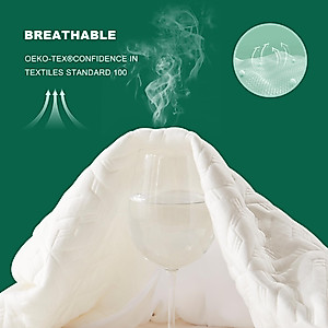 Waterproof Mattress Protector Queen Size, 40% Rayon Derived from Bamboo Mattress Bed Cover, 3D Air Fabric Breathable Mattress Pad Fitted with Deep Pocket 6"- 15" Machine Washable