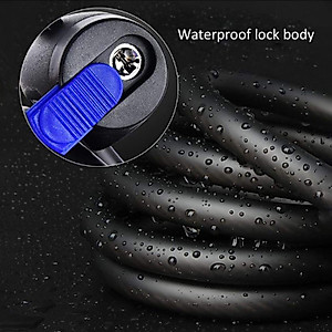 Combination Bike Lock 1.2M Resettable Basic Bike Cable Locks with 2Keys and Mounting Bracket Rack