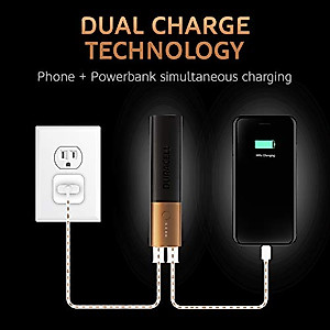 Duracell Rechargeable Powerbank 3350 mAh | 1 Day Portable Charger | Compatible With iPhone, iPad, Samsung, Android, Nintendo Switch & more | TSA Carry-On Compliant