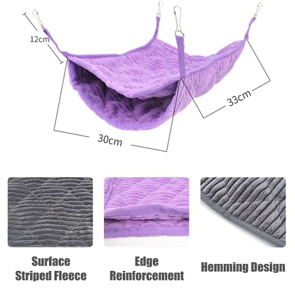 Bangminda Small Animal Hammock Ferret Hammock Hammock Tunnel Hamster Squirrel Sugar Slingshot Guinea Pig Ferret Accessories Hanging Hiding Tunnel Tube Toy for Cage