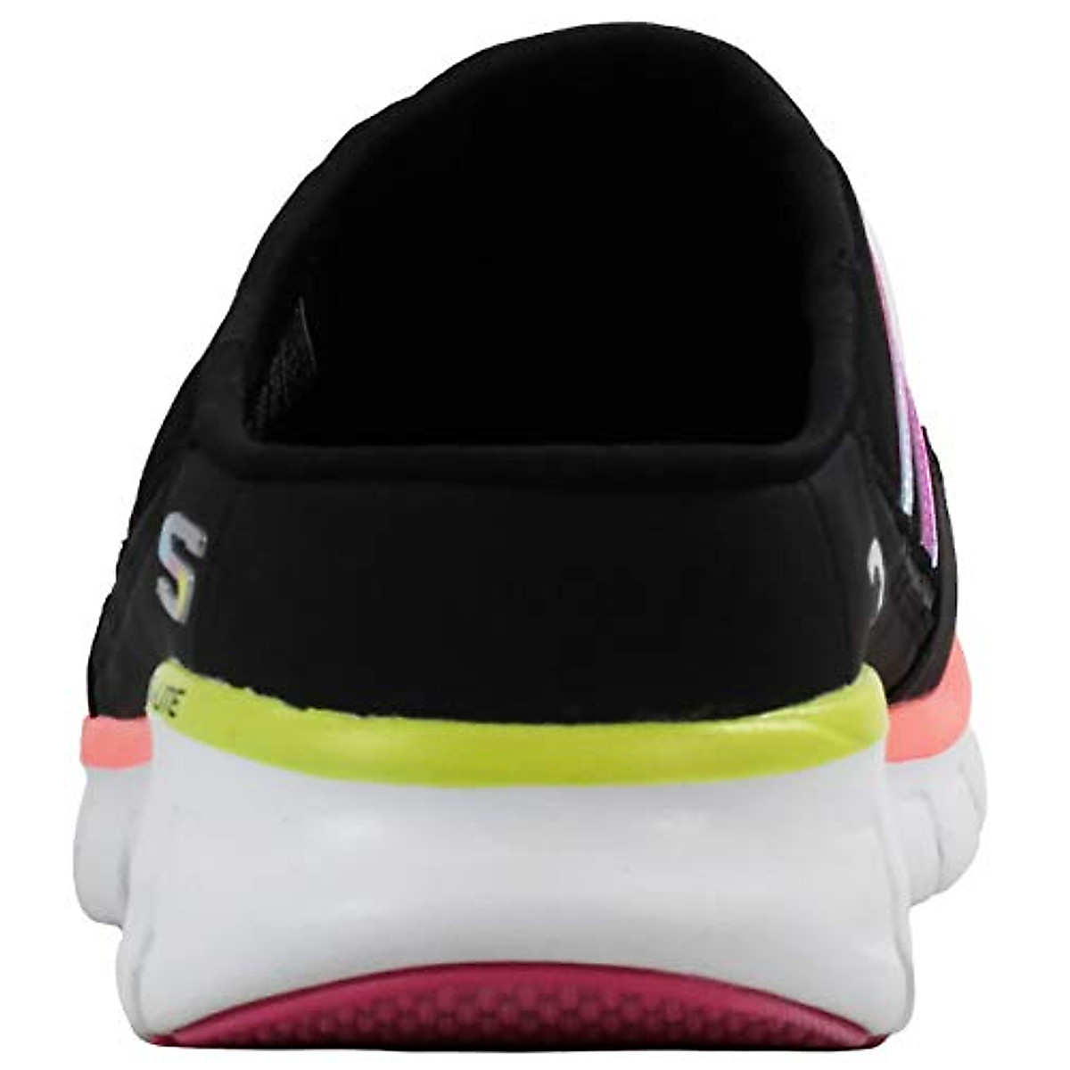 Skechers Sport Women's Air Streamer Slip-On Mule, Black/Multi, 7.5 M US