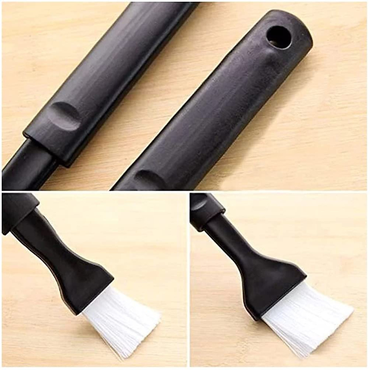 Hometeq 2 Pack - Nylon Bristle Pastry Brush for Basting, Baking, Cooking Food Brush