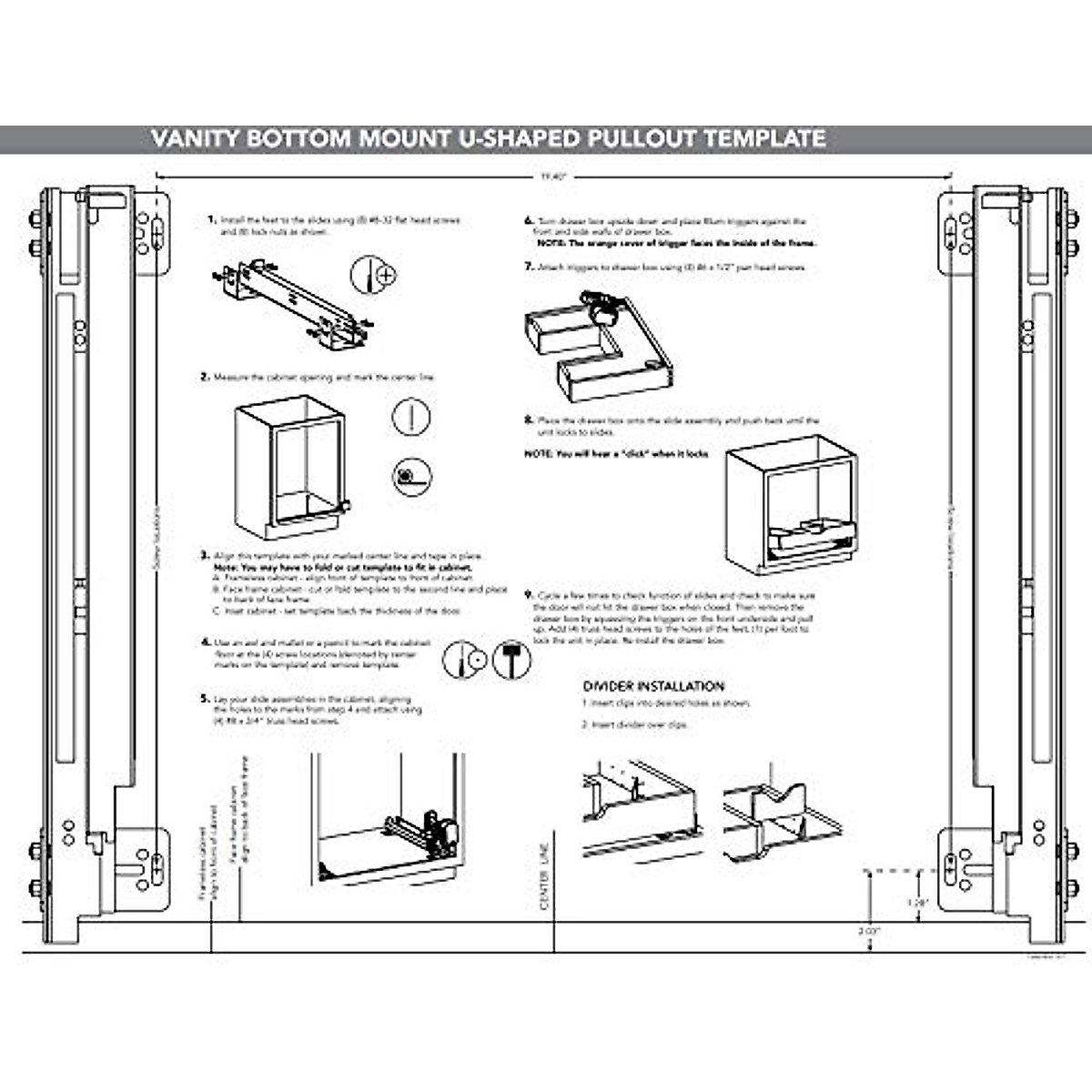 Innovative 30 Inch Vanity U-Shaped Undersink Base Cabinet Pullout Organizer Rev-A-Shelf 48630VSBSCBM1 Full Extension Soft-Close Slides