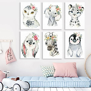 6 Pack Animal Cross Stitch Kits for Adults - Stamped Crossstitching Kits Preprinted 11 Count Cross-Stitch Kit for Beginner, 11CT Prestamped Easy Pattern Needlepoint Kits Crafts for Decor 9.8x13.8inch