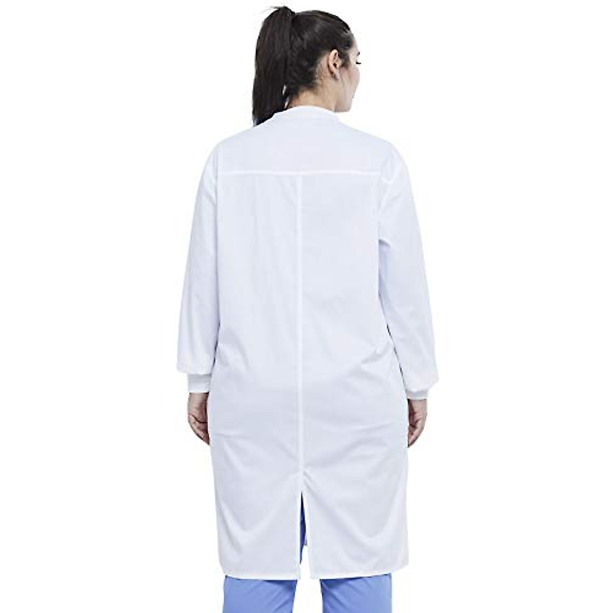 Dickies Men & Women Scrubs Lab Coat 43" Snap Front GD360, M, White