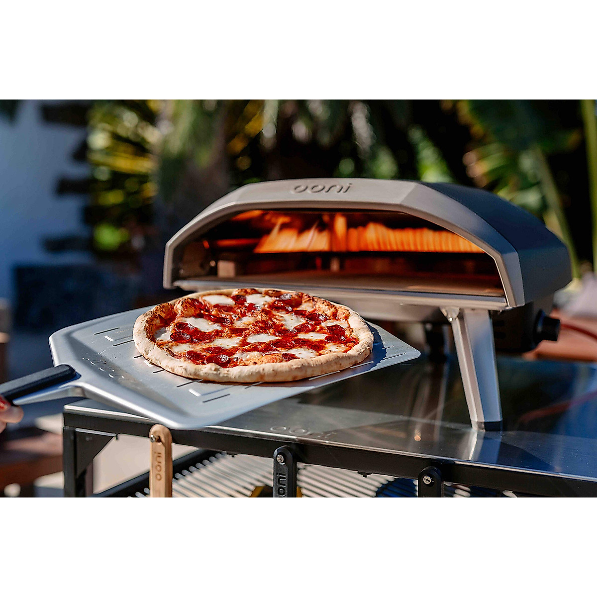 ooni Karu 16 Pizza Oven Accessories Bundle - 14" Perforated Peel Karu 16 Gas Burner Karu 16 Cover