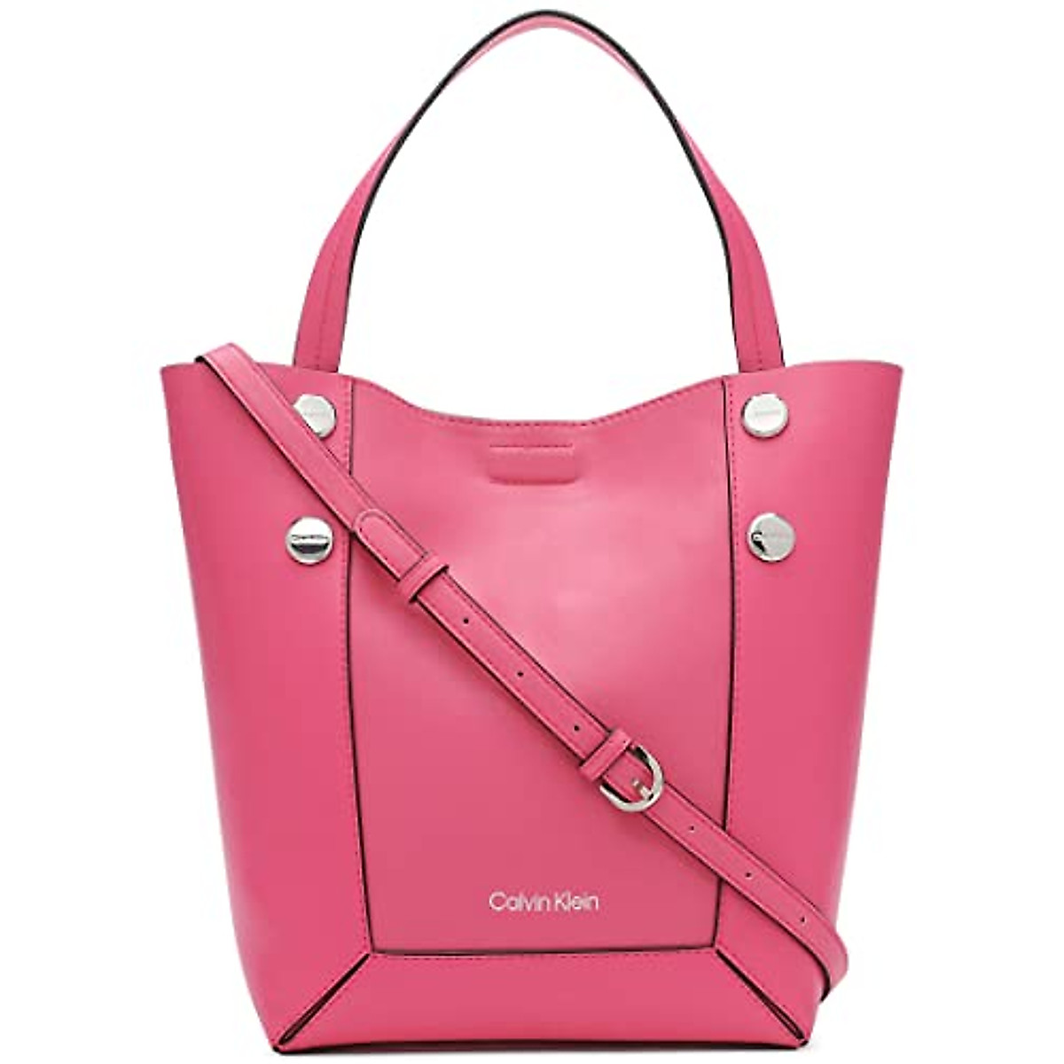 Calvin Klein Quinn North/South Mini Tote Crossbody, Pink Flambe
