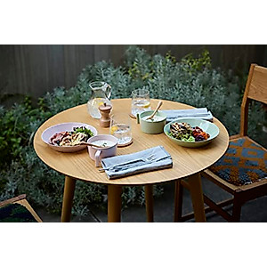 TAMAKI Luonto T-947746 5-Piece Set, Tyvas Blue Plate, Color Dish, Pasta Plate, Bowl, Soup Cup