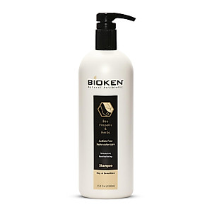 Bioken Intensive Revitalizing Shampoo – 33.8 oz Dry & Sensitive Hair Bee Propolis Herbs Promote Hair Growth Hydrating Moisturizing Nano Color Care Sulfate Free