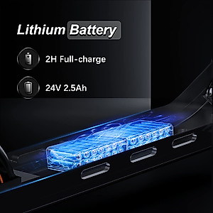 Aovopro Electric Scooter for Kids Ages 6-15, 9MPH Speed/9 Mile Rang, 130W Motor, 6.5" Solid Tires, 154lbs Max Weight, Flashing Rainbow LED Lights and Wheel, UL Certified Electric Scooter Kids, Black