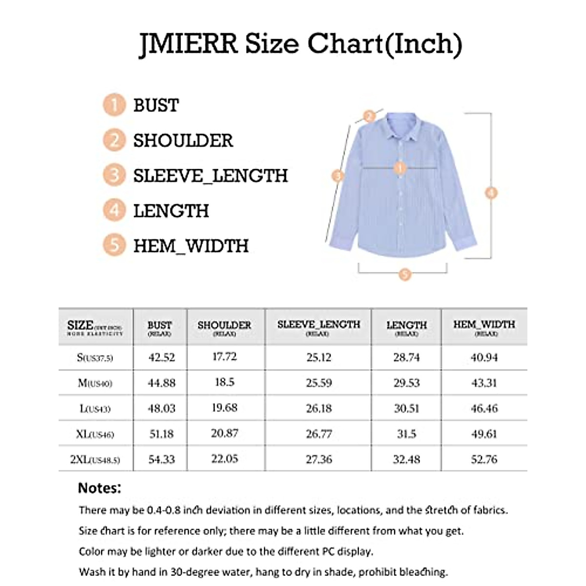 JMIERR Mens Slim Fit Casual Button Down Dress Shirts Pinpoint Stripe Long Sleeve Fall Shirt US 37.5(S),Green