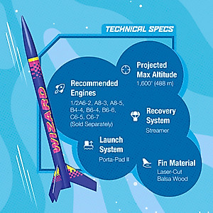 Estes - 1292 Wizard Rocket, Each