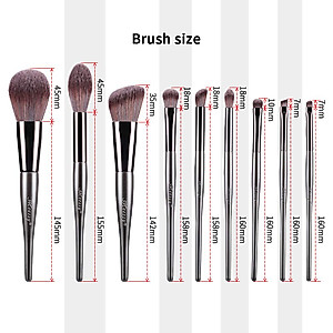 EVRCHGIEA Makeup Brushes Set, Professional Premium Synthetic Powder Foundation Blending Eye Shadow Blush Concealers Face Makeup Brush Kit