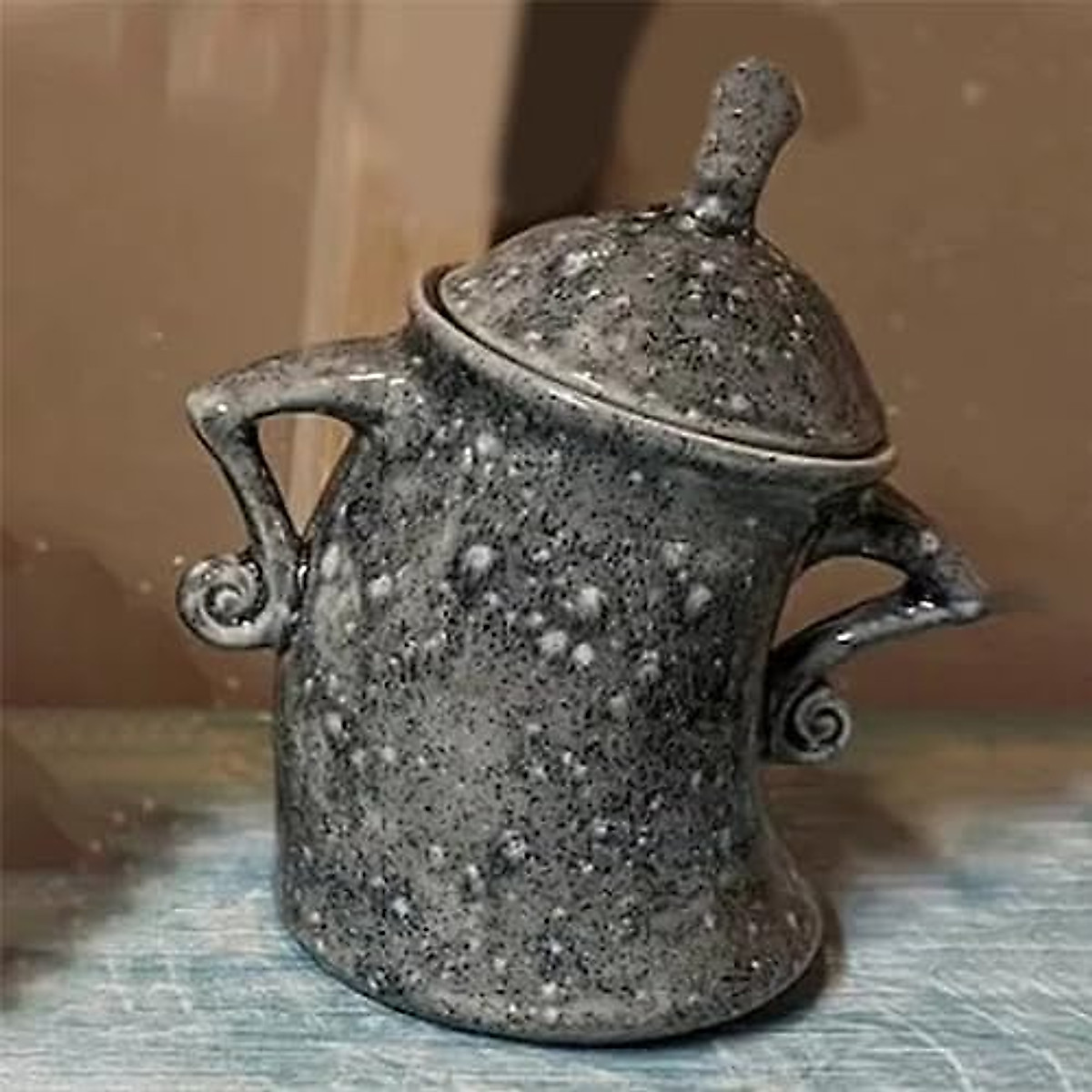 XbaLm Canister with Attitude,Cute Storage Canister, Food Storage Jar with Airtight Lid for Kitchen,Perfect for Coffee Tea Sugar Spices Ceramics Jars (purple)