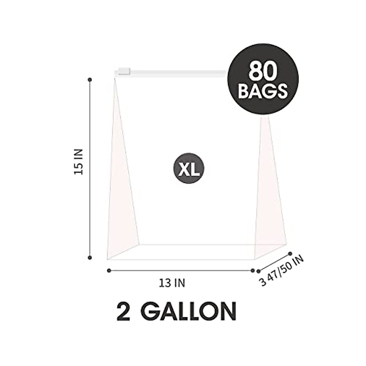 24/7 Bags | Slider Storage Bags, 2 Gallons with Expandable Bottom, 80 Count (4 Packs of 20)