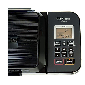 Zojirushi BB-PDC20BA Home Bakery Virtuoso Plus Breadmaker, 2 lb. loaf of bread, Stainless Steel/Black