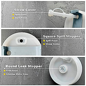 Silicone Spill Proof Stopper 4 Sets, Straw Cover Compatible with Stanley Cup 1.0 Version 40oz/30oz, Tumbler Accessories, Includes 4 Straw Cover Cap, 4 Square Spill Stoppers & 4 Round Leak Stopper