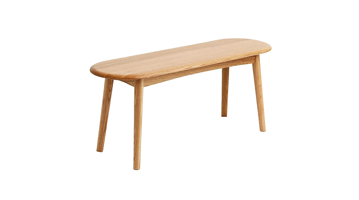 Bamskov Oak Wood Bench - Modern Entryway & Dining Seating