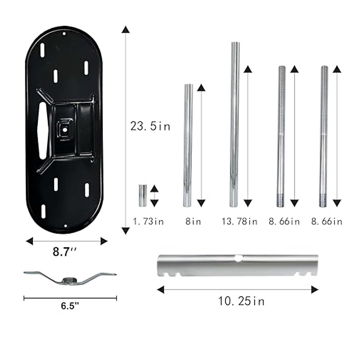RVPNR RV Dual Propane Tank Mounting Rack 40lb,30lb and 20ld Tanks for Camper and Travel Trailers with Different Connecting Pipes, Black, White, Grey or Red Options (Grey)